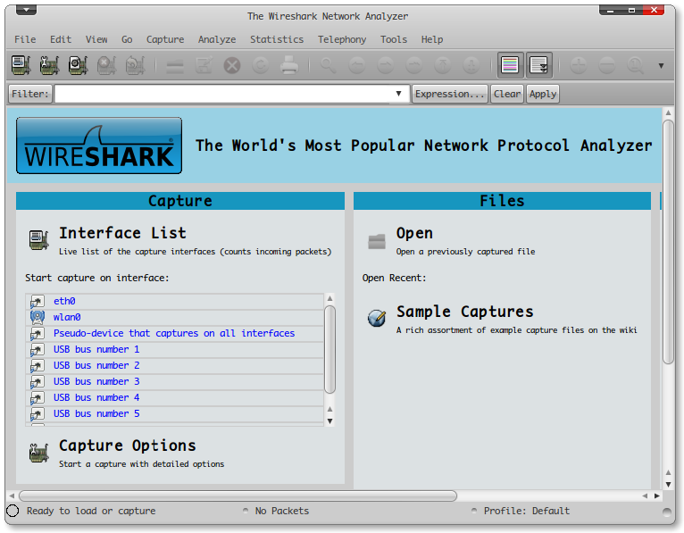 Анализ сети с помощью Wireshark